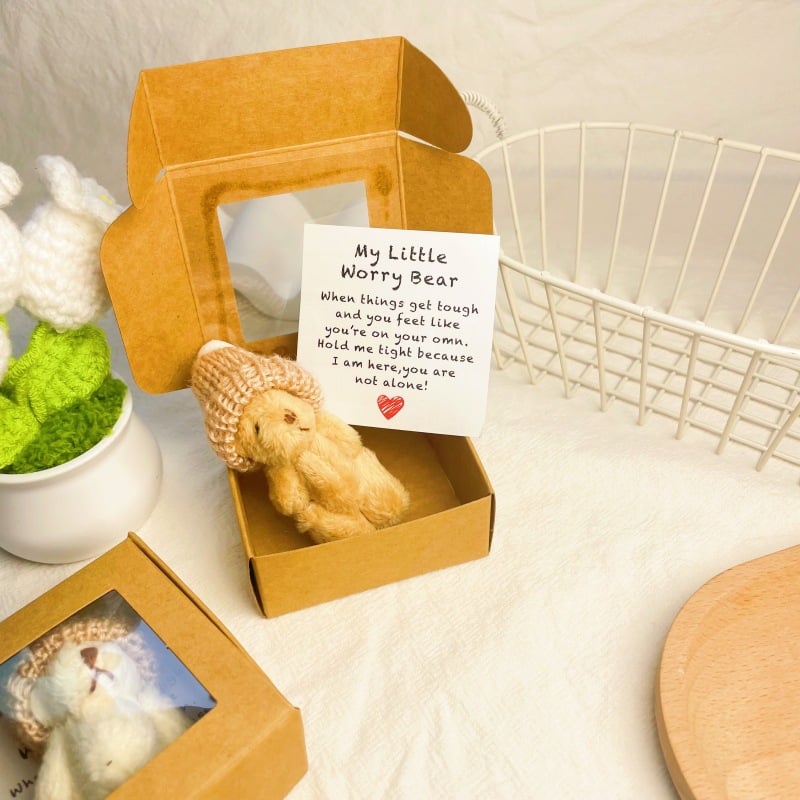 🎁Handmade Mini Plush Teddy Bear in Box – Atroposcrystal
