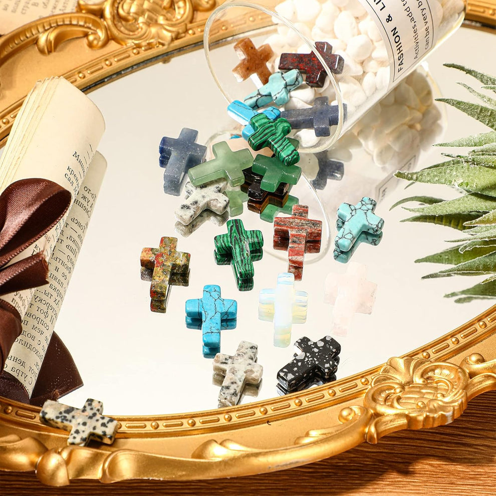 ️ Handmade Natural Crystal Crosses – Atroposcrystal
